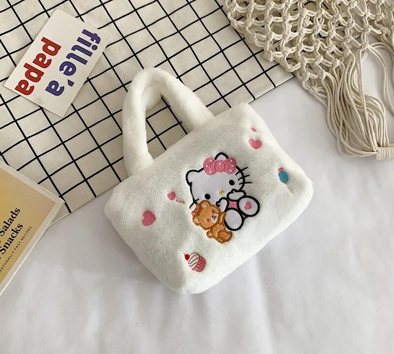 Hello kitty Plush Kulomi Oblique Women Messenger Bag Tutorial Bag Cute ...