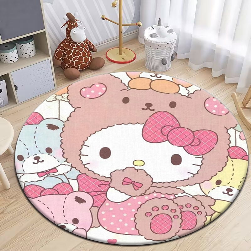 Hello kitty Round Carpet,cute rugs for bedroom,Living Room,door mat ...