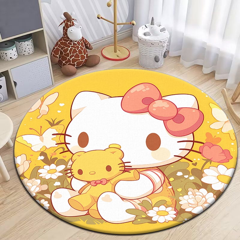 Hello kitty Round Carpet,cute rugs for bedroom,Living Room,door mat ...