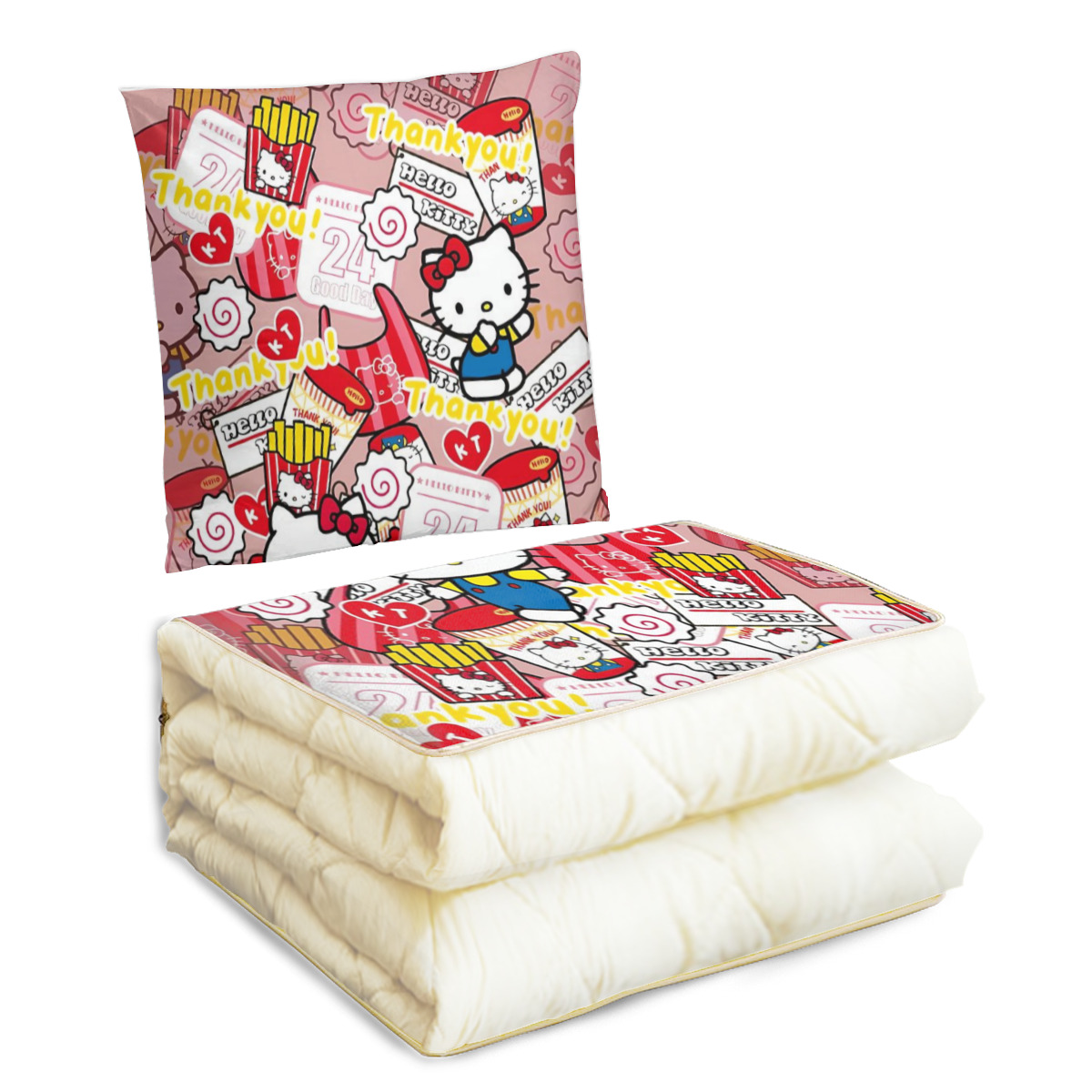 Hello kitty Travel Blanket and Pillow Set Pillow Kids Gift Travel ...