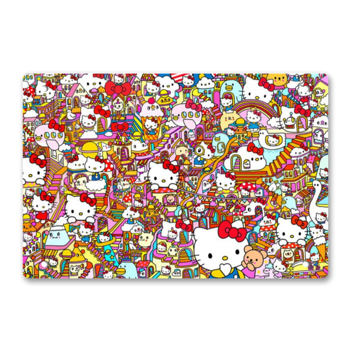 Hello kitty Wall Sign - Cartoon Aluminum Poster 12 X 8 Inch Home Bar ...