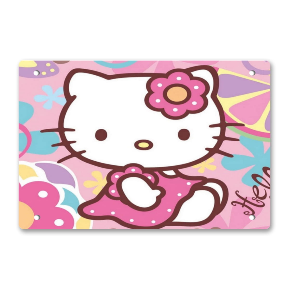 Hello kitty Wall Sign - Cartoon Aluminum Poster 12 X 8 Inch Home Bar ...