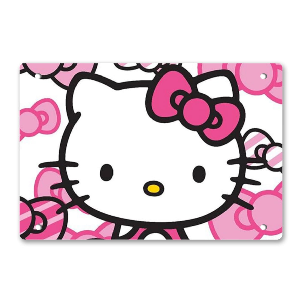 Hello kitty Wall Sign - Cartoon Aluminum Poster 12 X 8 Inch Home Bar ...