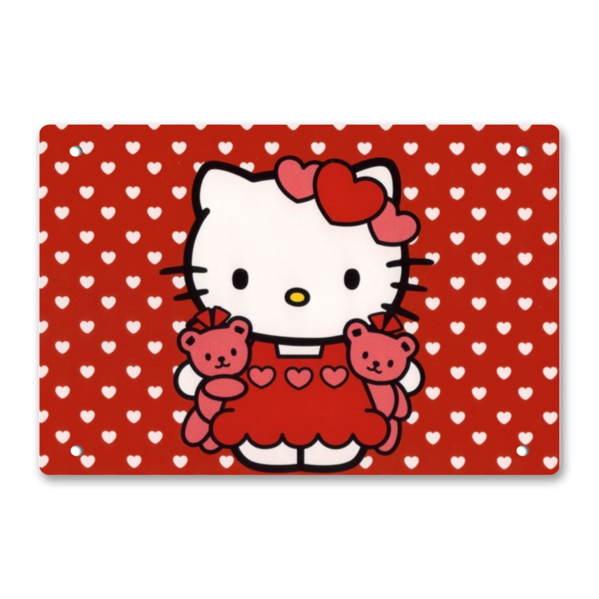 Hello kitty Wall Sign - Cartoon Aluminum Poster 12 X 8 Inch Home Bar ...