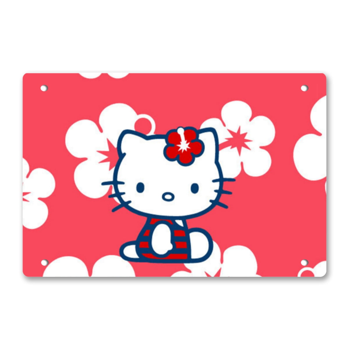 Hello kitty Wall Sign - Cartoon Aluminum Poster 12 X 8 Inch Home Bar ...
