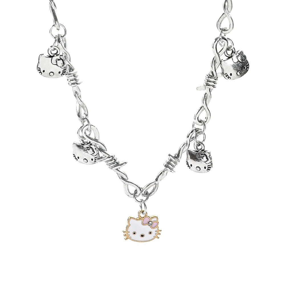 Hello kitty sanrio Necklaces Kawaii Thorn metal necklace Sweet & Spicy ...