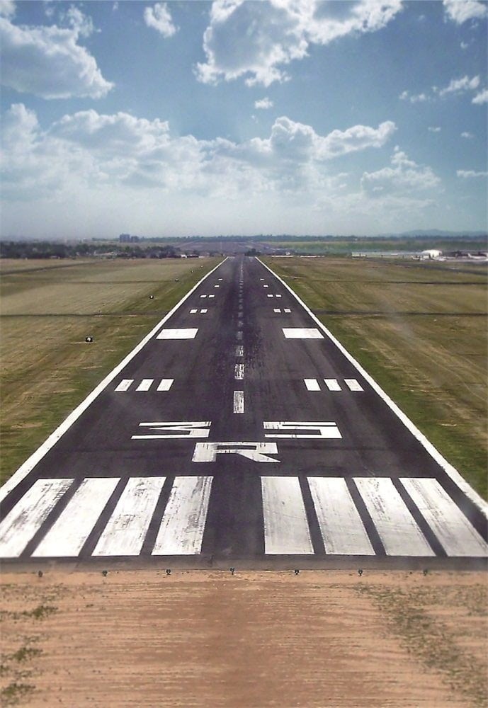 HelloDecor Polyester 5x7ft Airport Pavement Backdrop Photography Studio ...