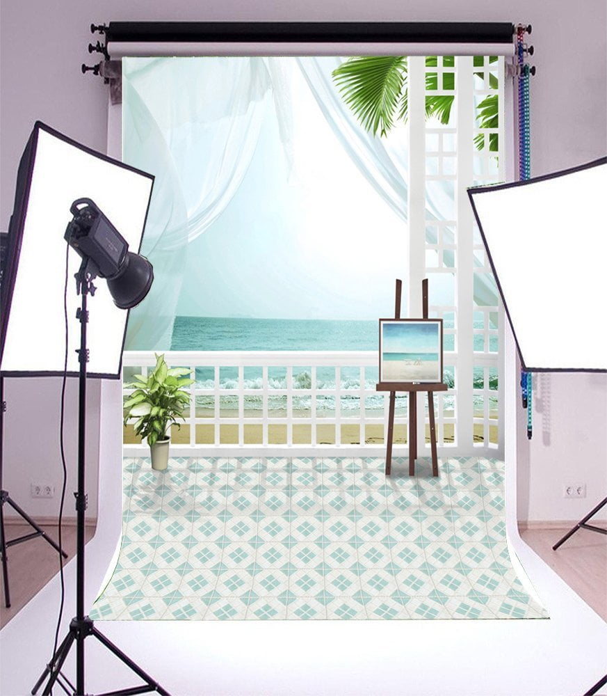 HelloDecor 5x7ft Backdrop Photography Background Ocean Seaside Summer ...