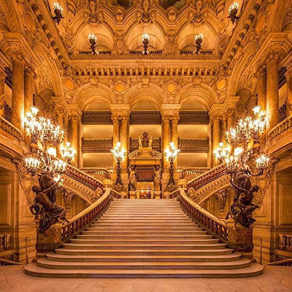 HelloDecor 5x7ft Beauty Beast Hall Stairs Staircase Night Candles Stage ...