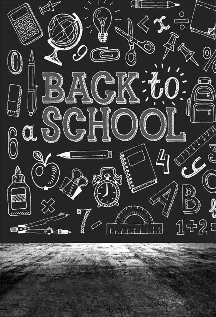 HelloDecor 5x7ft Chalk Drawing Backdrop Blackboard Painting Photography ...