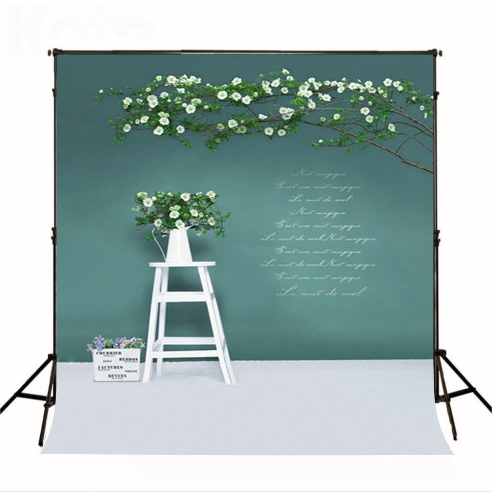 HelloDecor 5x7ft Gree Wall Backdrops for Spring Portrait Photography ...