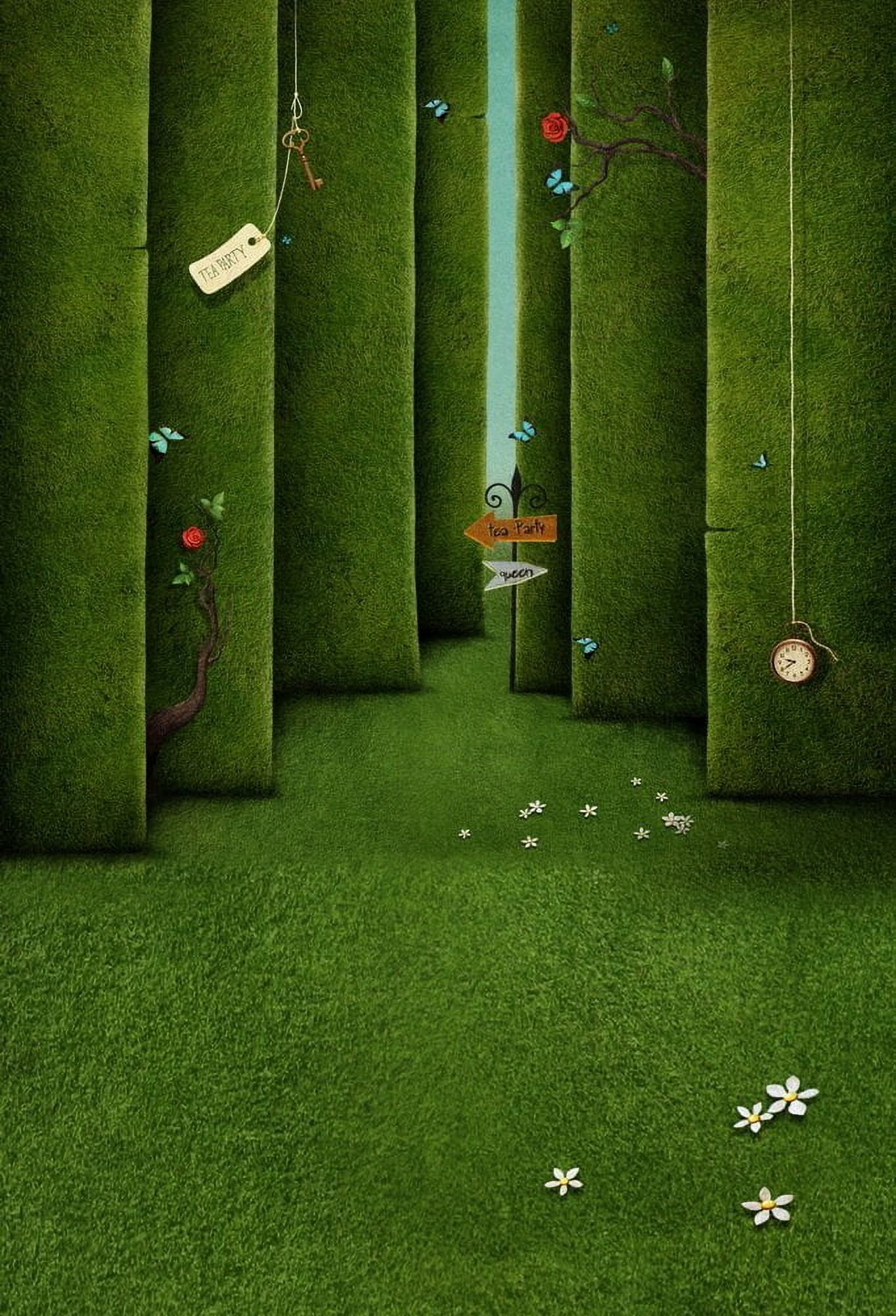 HelloDecor 5x7ft Green Theme Signpost Cartoon Children Photography ...