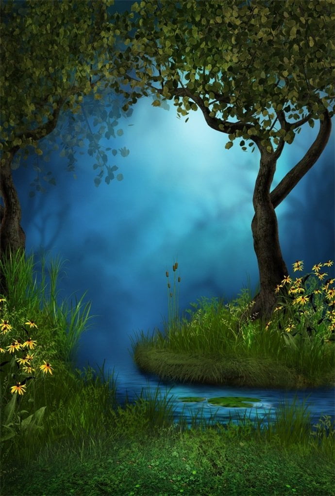 HelloDecor 5x7ft Magic Forest Backdrop For Photography Brook Fairy Tale ...