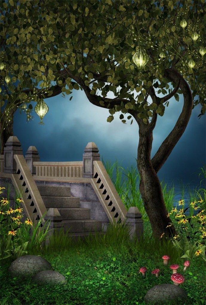 HelloDecor 5x7ft Magic Forest Backdrop For Photography Dreamy Garden ...