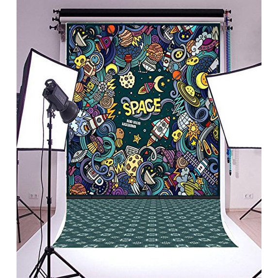 HelloDecor 5x7ft Photography Background Colorful Wall Art Photo ...