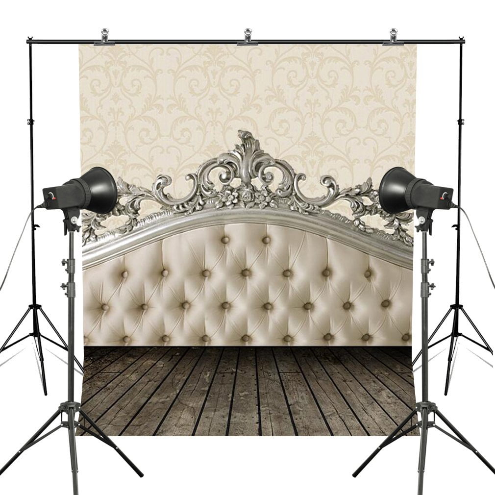 HelloDecor 5x7ft Tufted Bed Photography Backdrops Bedroom Luxury Girls ...