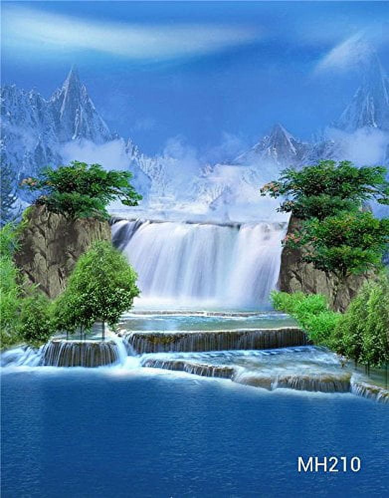 HelloDecor 5x7ft Waterfall Photography Backdrops Studio Background ...