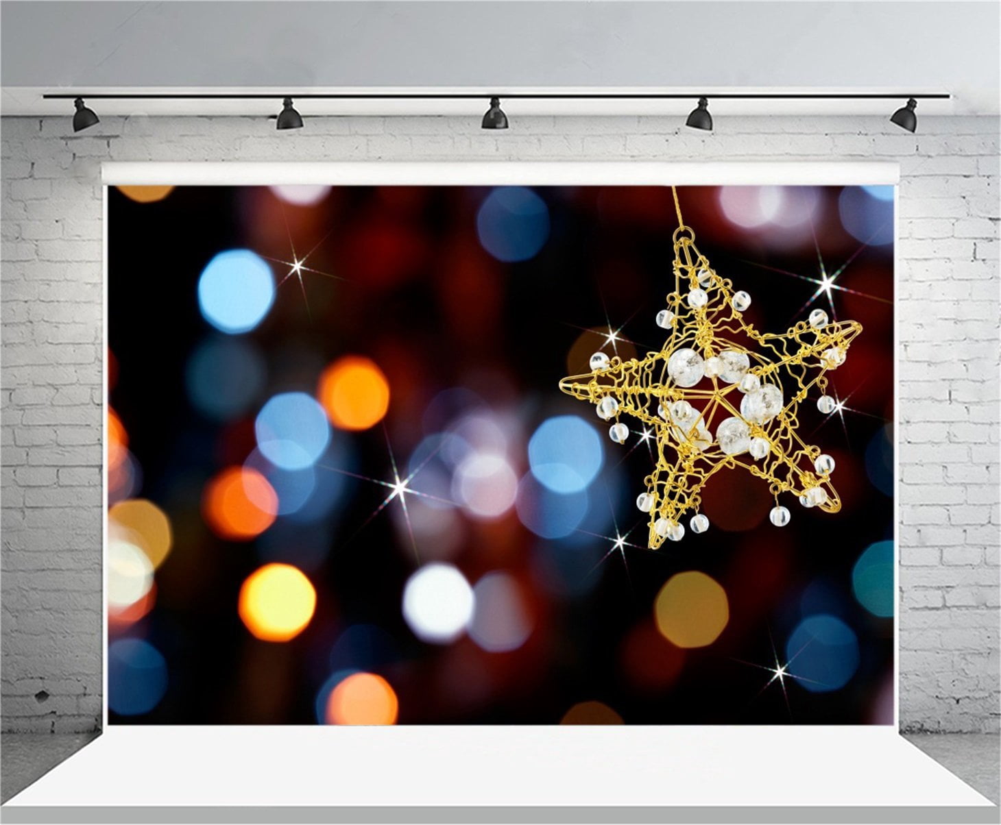 HelloDecor 7x5ft Abstract Bokeh Photography Background Christmas Star ...