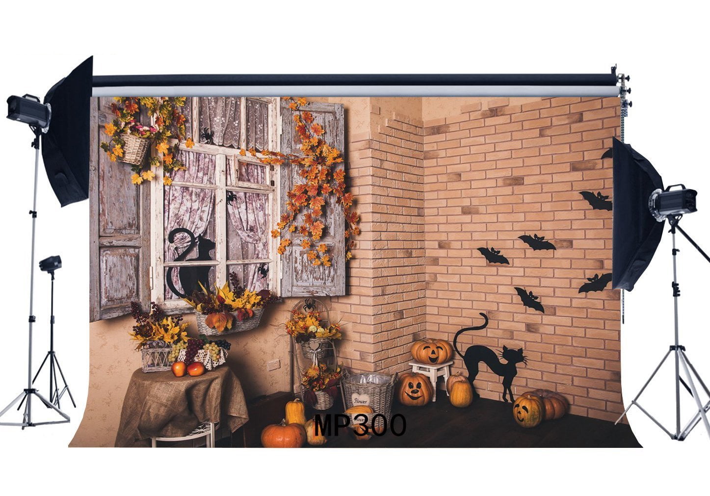 HelloDecor Polyester 7x5ft Halloween Backdrop Trick or Treat Pumpkin ...