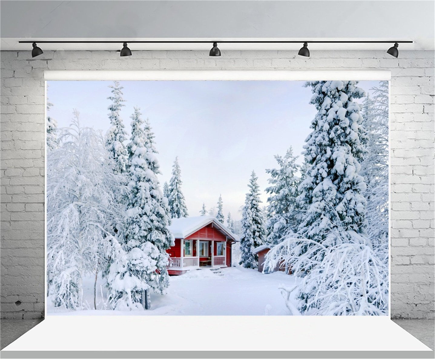 HelloDecor 7x5ft Snowscape Backdrop Winter Snow Tree Photography ...