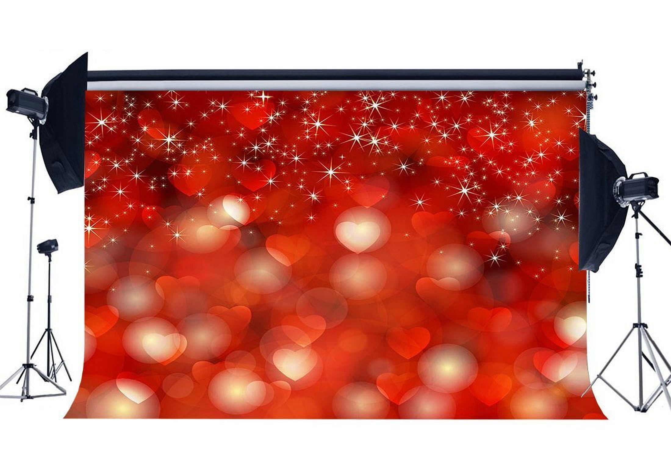HelloDecor 7x5ft Valentine's Day Backdrop Shining Sweet Hearts ...