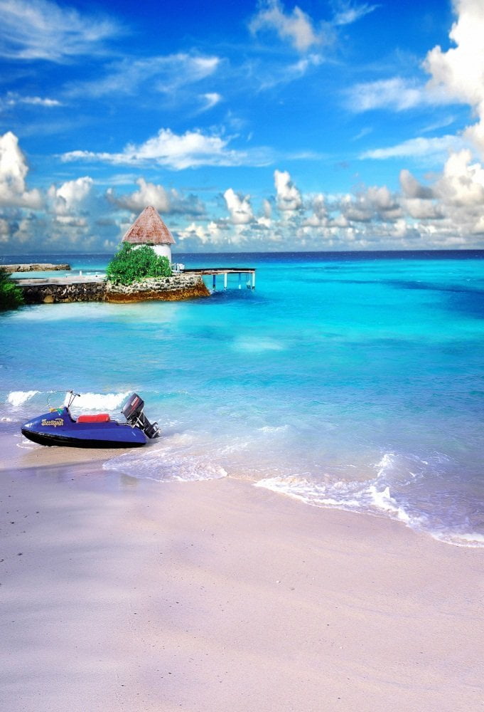 HelloDecor Backdrop 5x7ft Photography Background Island Resort Beach ...