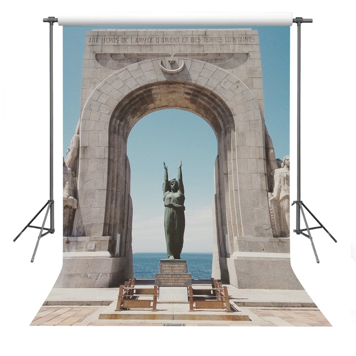 HelloDecor Background 5x7ft Stone Arches and Statue Photography ...