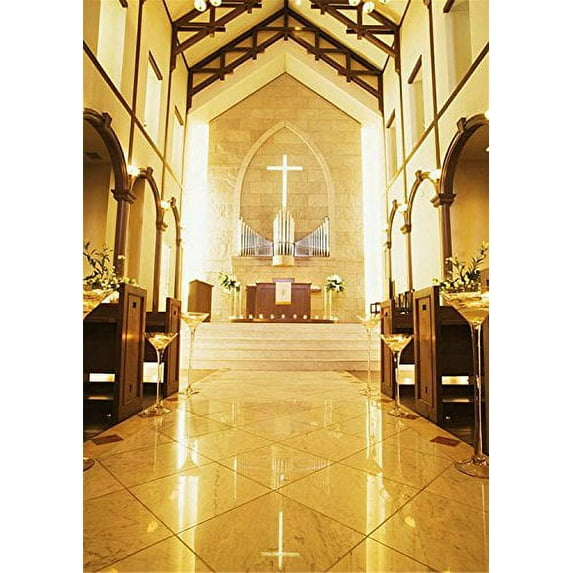 HelloDecor Magnificent Chapel Photography Background Cloth 5x7ft ...