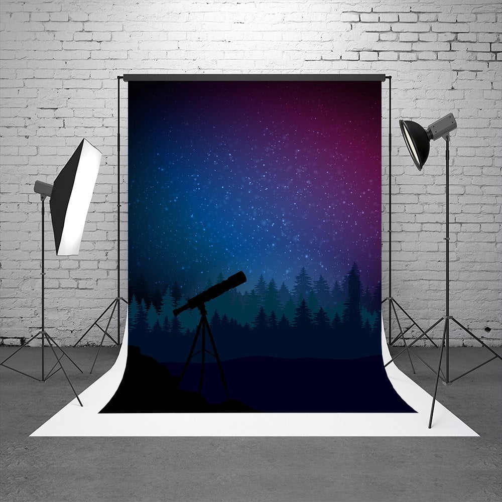 HelloDecor 5X7ft Royal Blue Night Backdrop for Photography Telescope ...