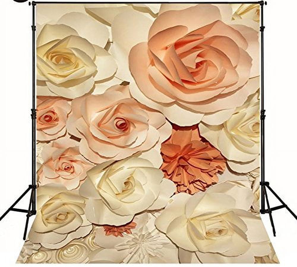 HelloDecor 5x7ft 3D big Giant Paper Flower artificial flowers ...