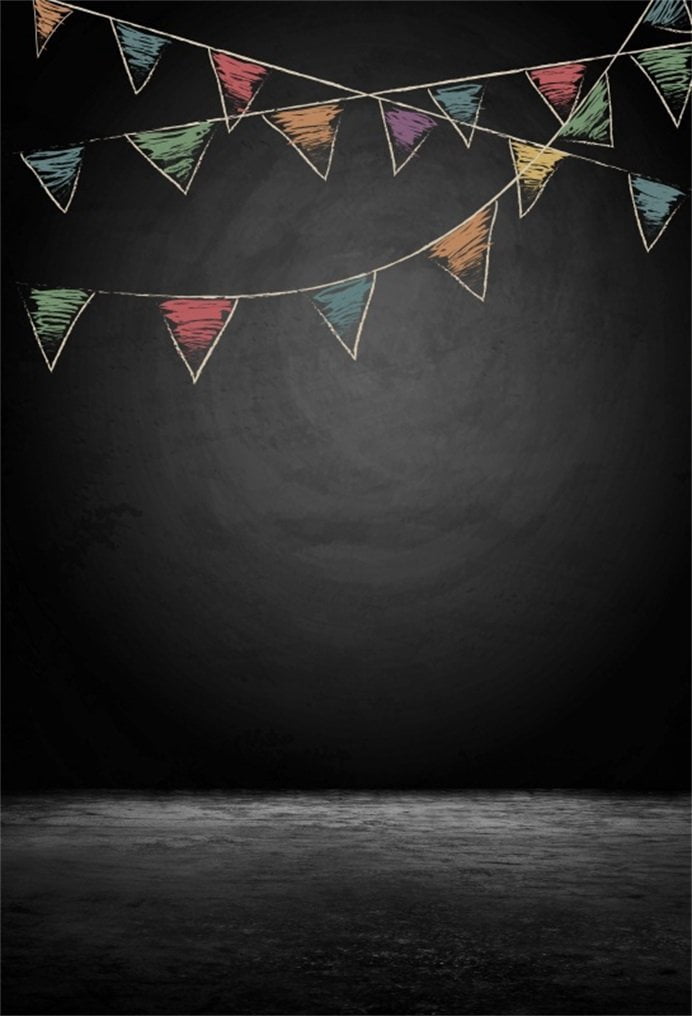 HelloDecor 5x7ft Abstract Pennant Banner Backdrop Blurry Wall ...