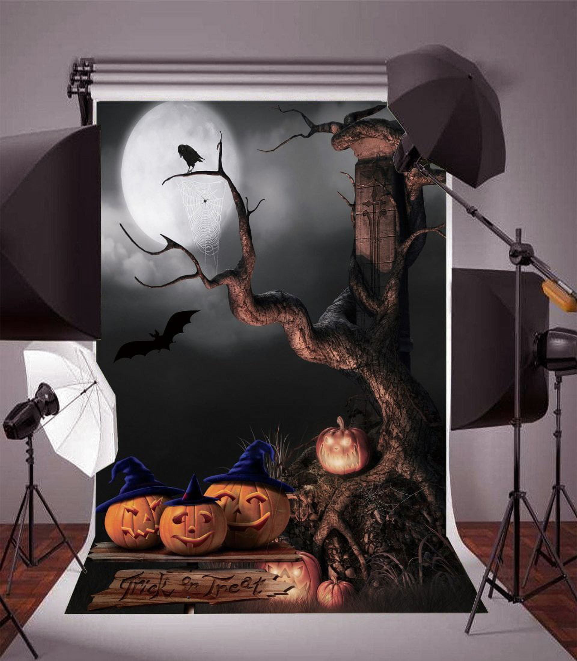 HelloDecor 5x7ft Background For Photography Halloween Pumpkin Monster ...