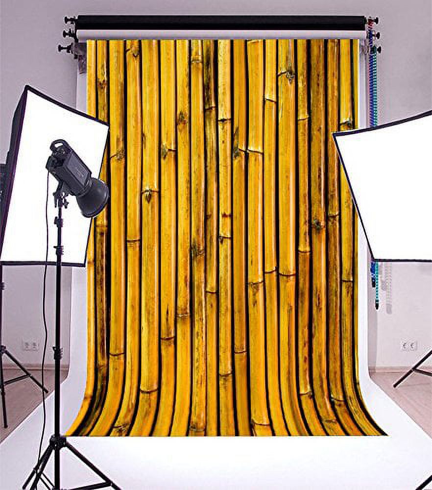HelloDecor 5x7ft Bamboo Backdrop Shabby Chic Texture Abstract Bamboo ...