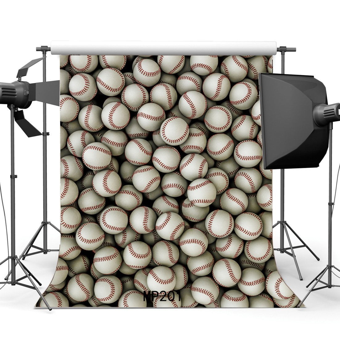 HelloDecor 5x7ft Baseballs Backdrop Sports Game School Match ...