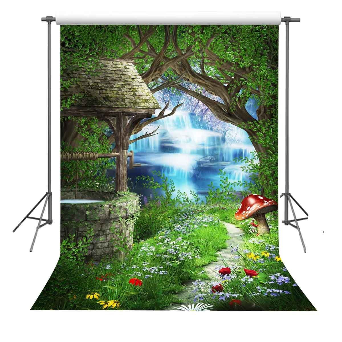 HelloDecor 5x7ft Beautiful Green Forest Photography Backdrop Children ...