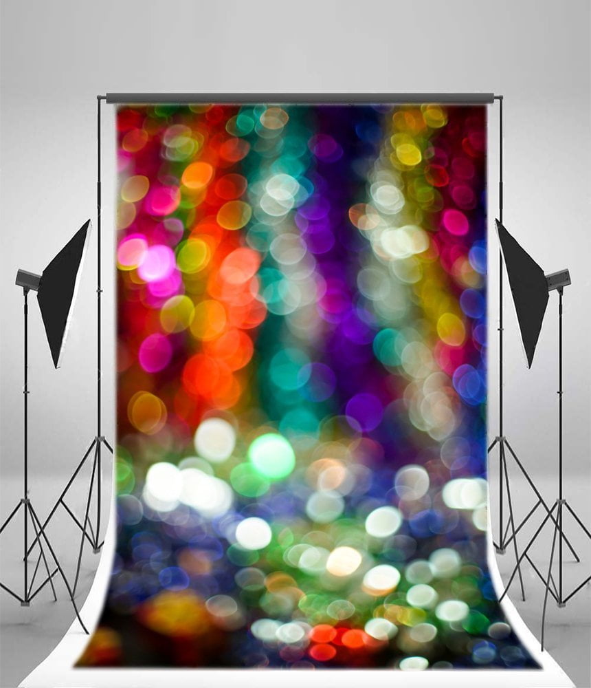 HelloDecor 5x7ft Bokeh Backdrop Sparkle Sequins Romantic Valentine's Day Photography Background ...