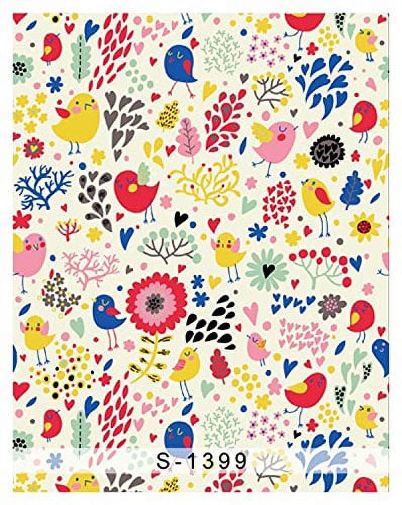 HelloDecor 5x7ft Cartoon Abstract Birds Flower Photography Studio ...