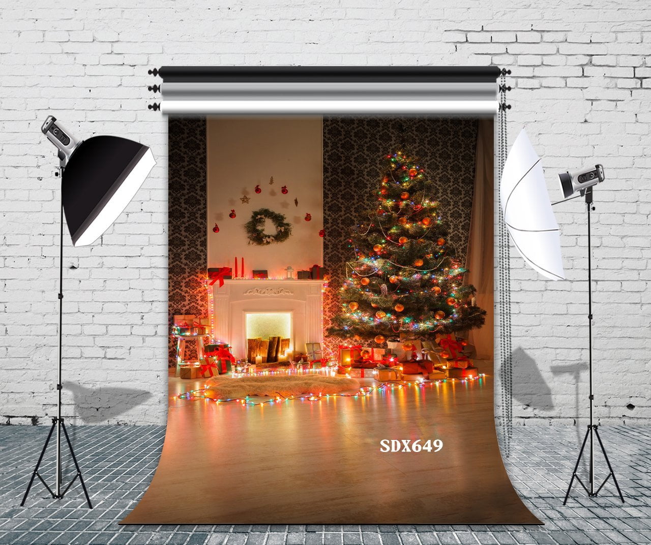 HelloDecor 5x7ft Christmas Light Christmas Photo Backdrops Studio ...