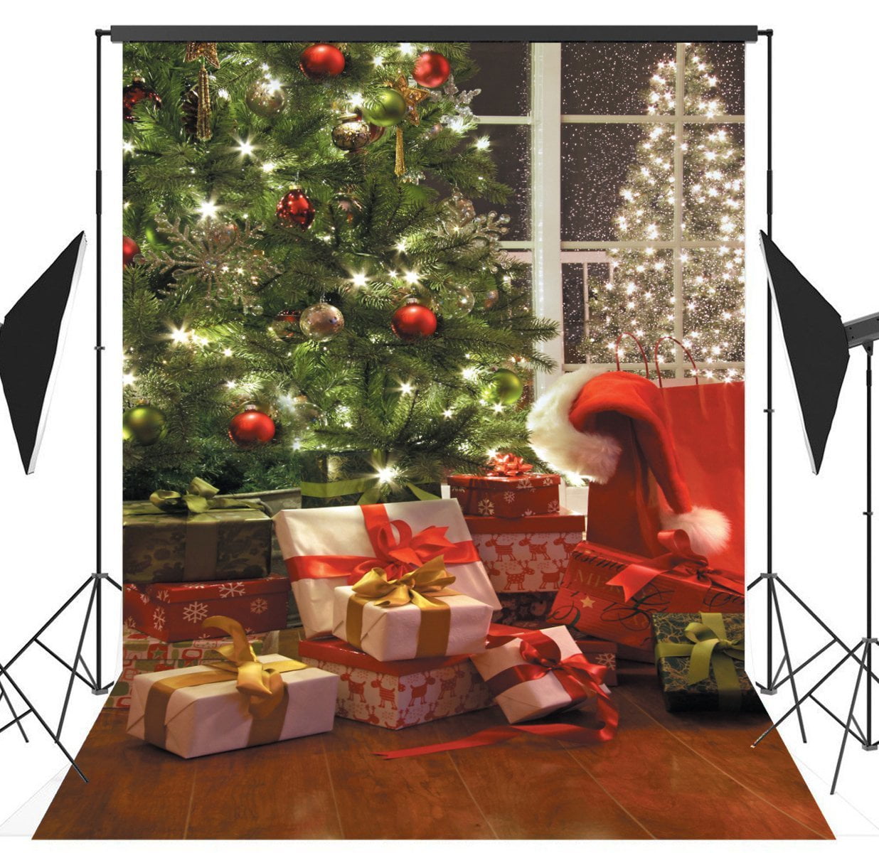 HelloDecor 5x7ft Christmas Theme Christmas Tree Gift Photography ...