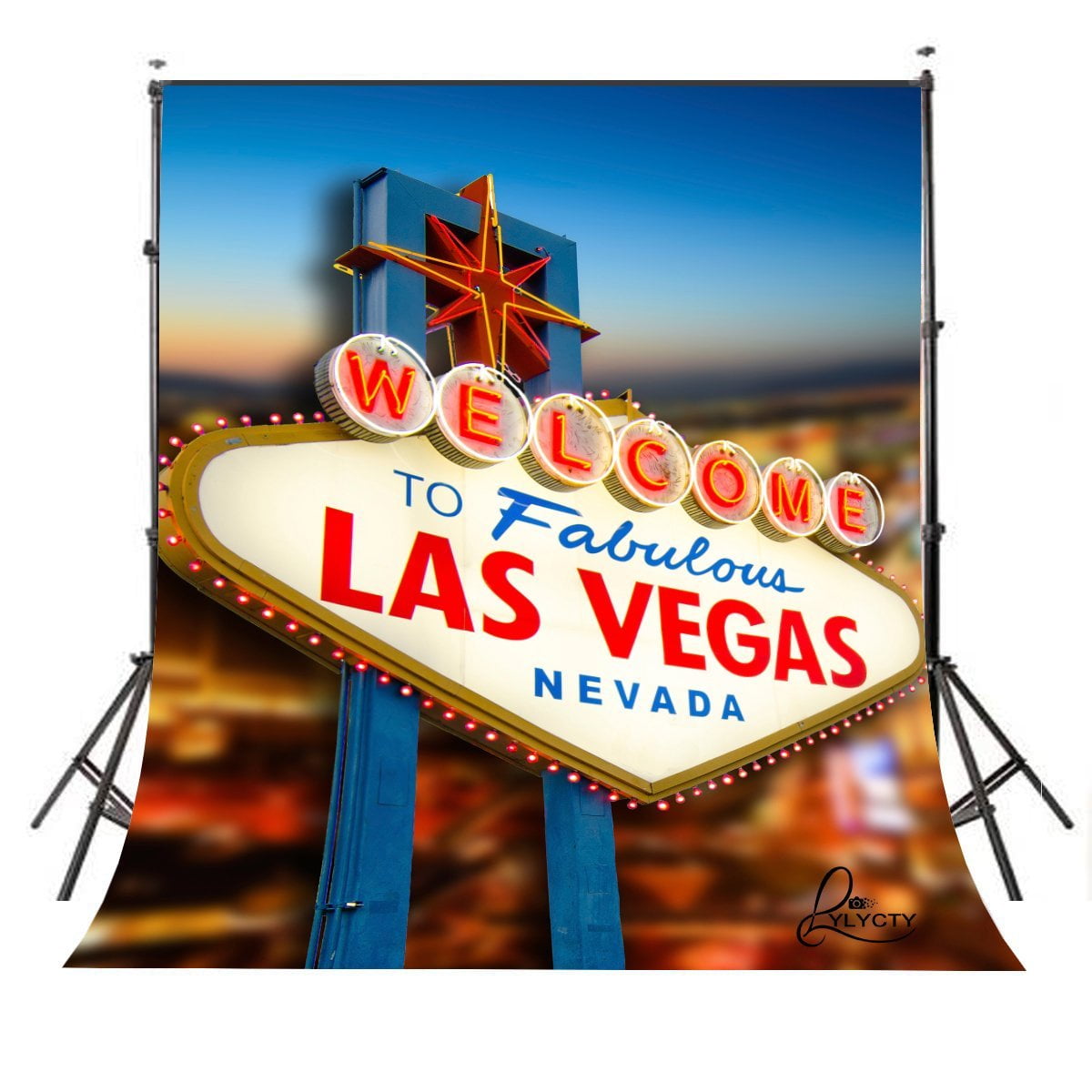 HelloDecor 5x7ft Classical Vacation Sign Las Vegas Photography Backdrop ...