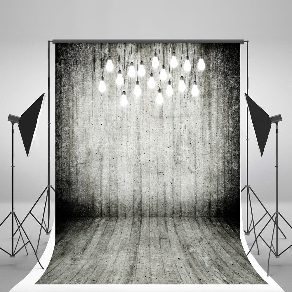 HelloDecor 5x7ft Dark Space Background Broken Wood Floor Photography ...