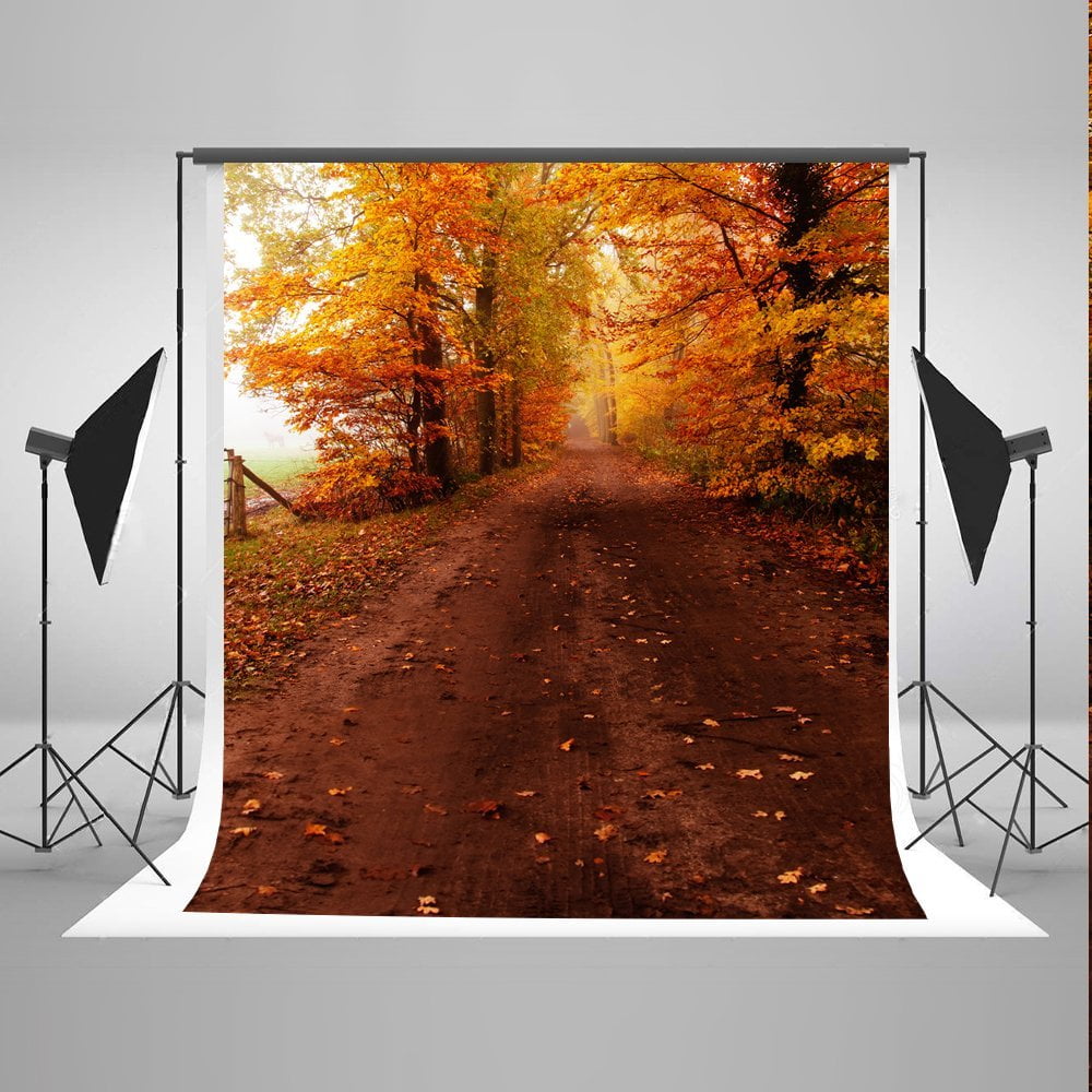 HelloDecor 5x7ft Fall Backdrops Photography Gold Maple Tree Nature ...