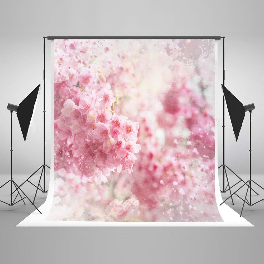 HelloDecor 5x7ft Flower Photography Backdrops for Photographers Pink ...