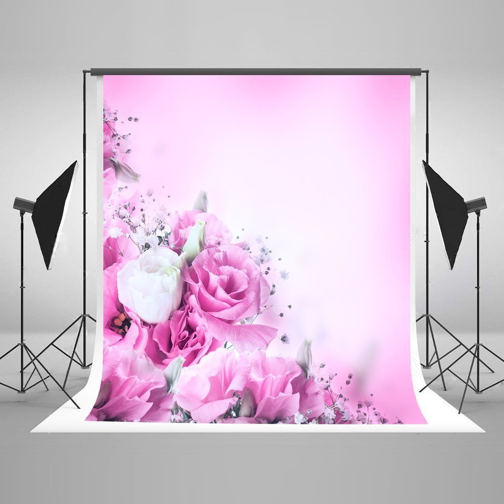 HelloDecor 5x7ft Flower Photography Backdrops for Photographers White ...