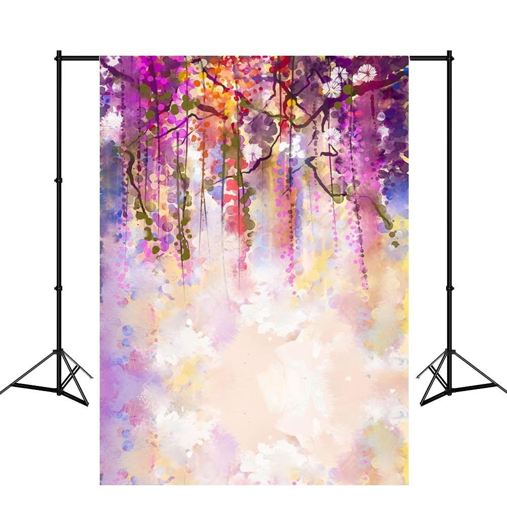 HelloDecor 5x7ft Flowers Photography Backdrops Watercolor Flower Photo ...