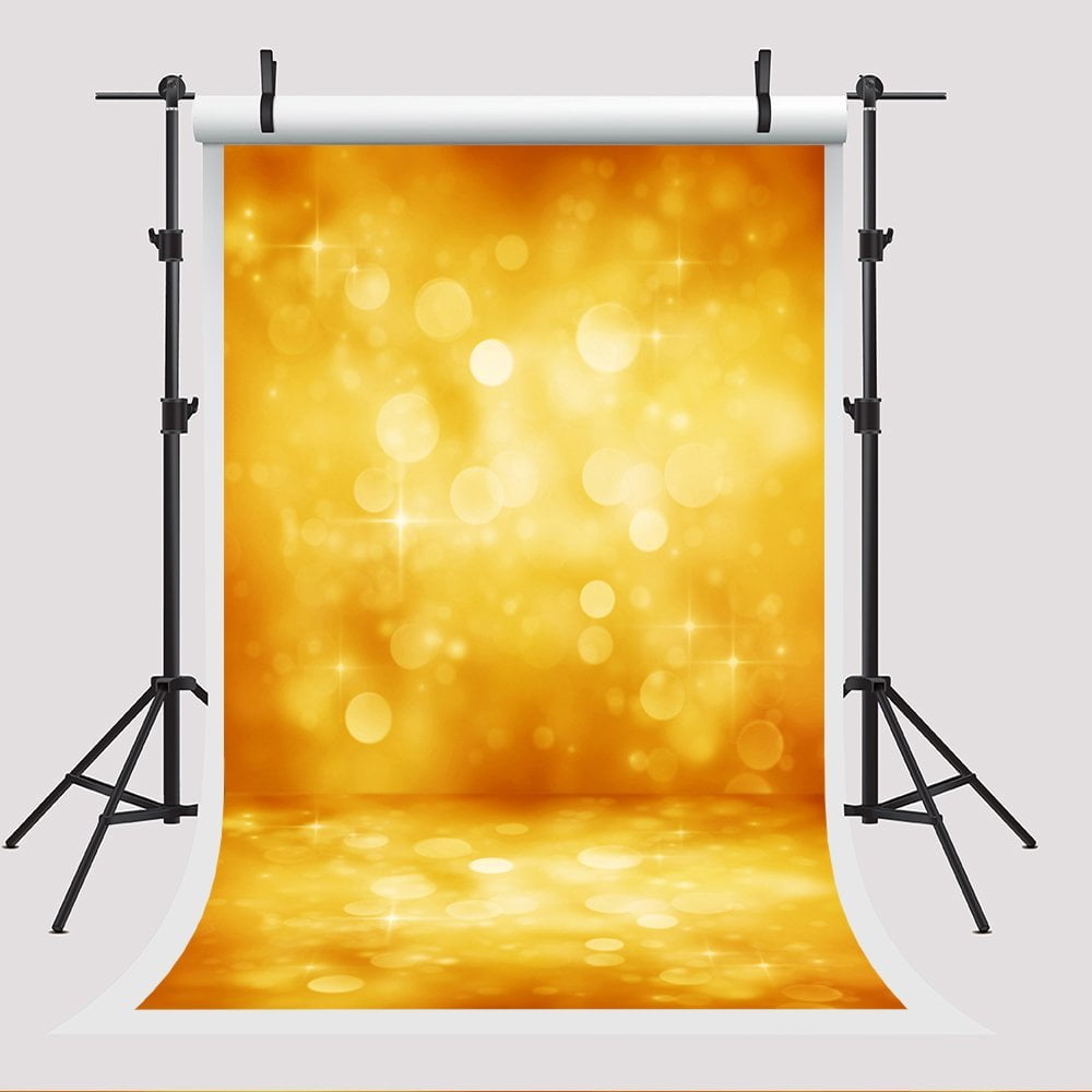 HelloDecor 5x7ft Golden Birthday Party Photo Booth Props Background ...