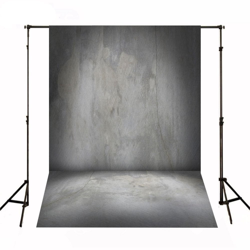 HelloDecor 5x7ft Grey Backdrops Soft Backdrops for Photographers Photo ...