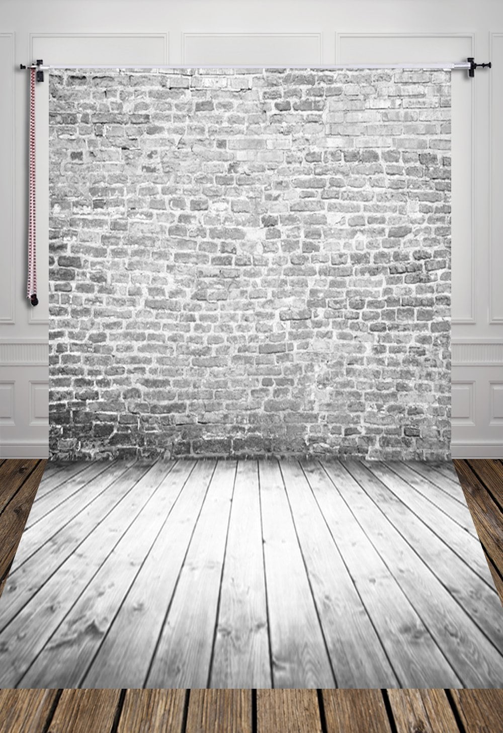 HelloDecor 5x7ft Grey Brick Wall Backdrop Photography Background Studio ...