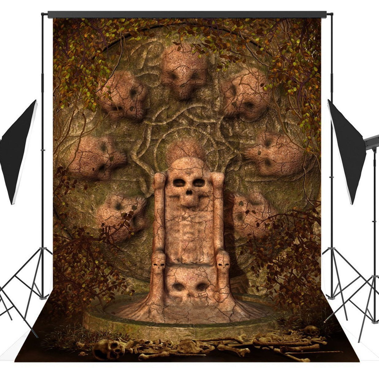 HelloDecor 5x7ft Halloween Horror Nights Skeleton Costume Party ...