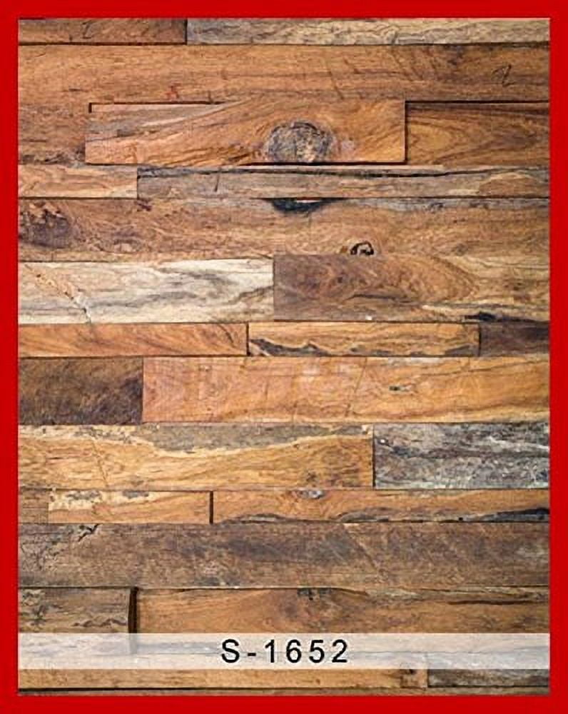 HelloDecor 5x7ft Horizontal Original Color Wide Wood Wall Floor ...